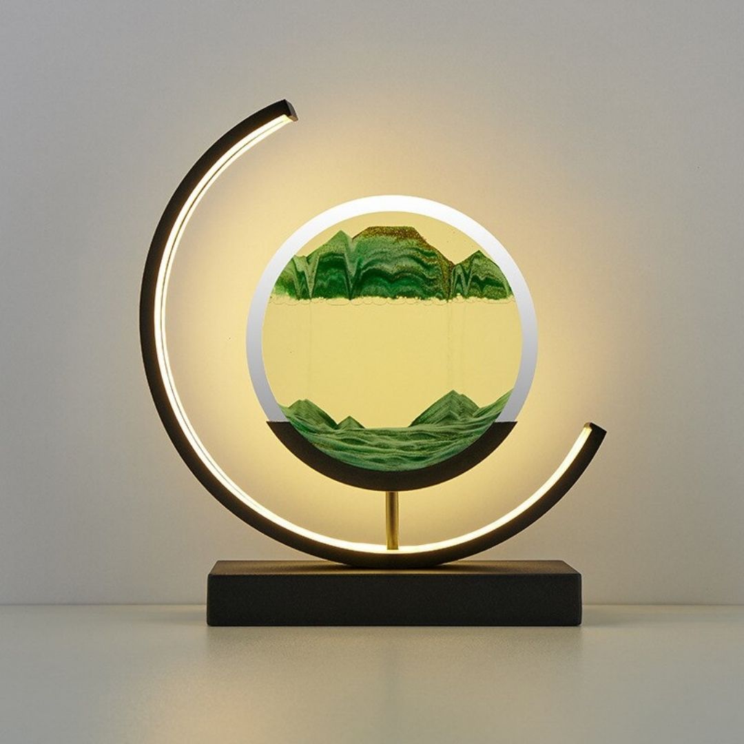 SandLight Quicksand Table Lamp - Rotating LED Art Lamp with Mesmerizin ...